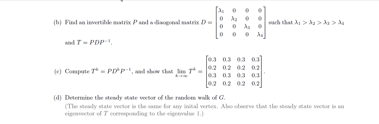 Application: Random walk on graphs - a special case | Chegg.com