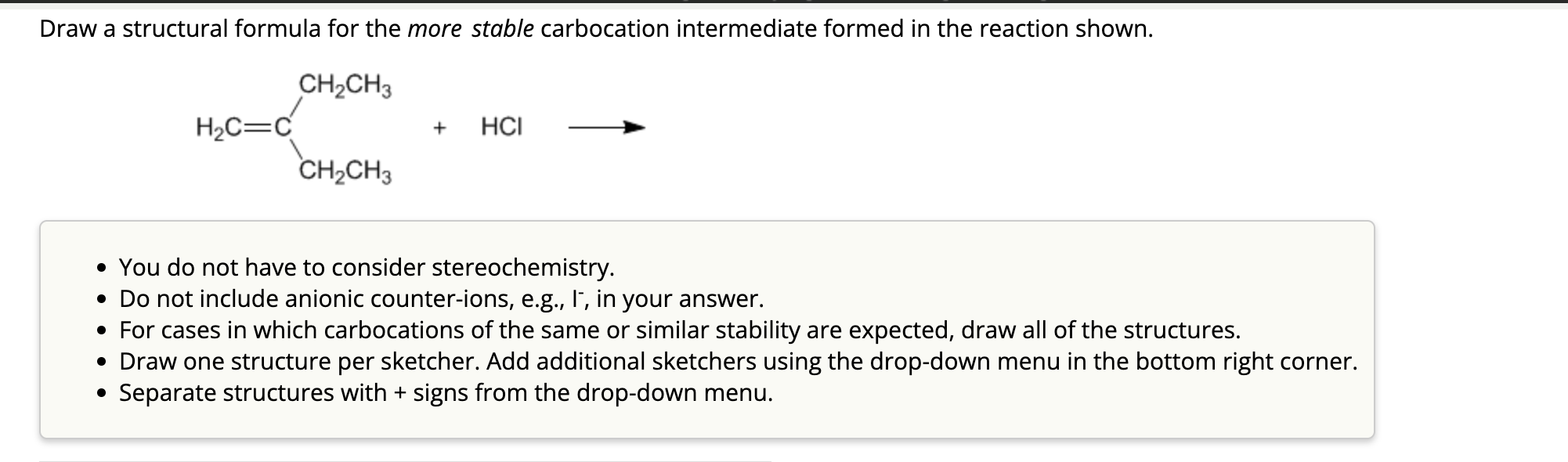 Solved by an EXPERT Draw a structural formula for the more stable | Chegg.com