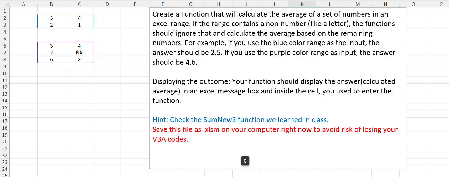 Solved Create a Function that will calculate the average of | Chegg.com