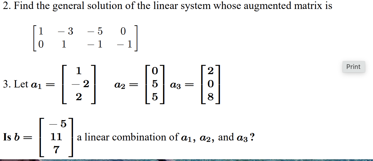 Solved 2. Find the general solution of the linear system | Chegg.com