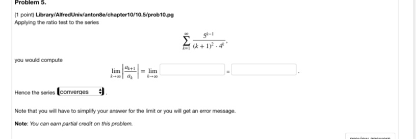 Solved Problem 5. (1 point) Library/Alfred | Chegg.com