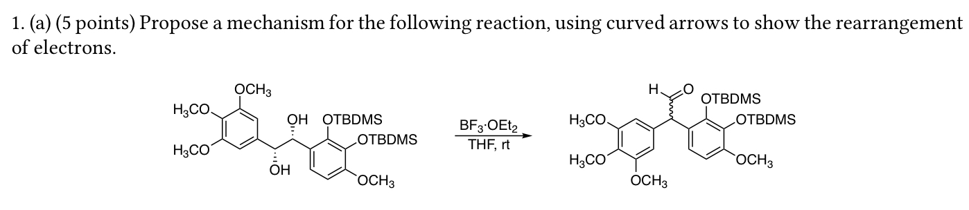 Solved Propose a mechanism for the following reaction, using | Chegg.com
