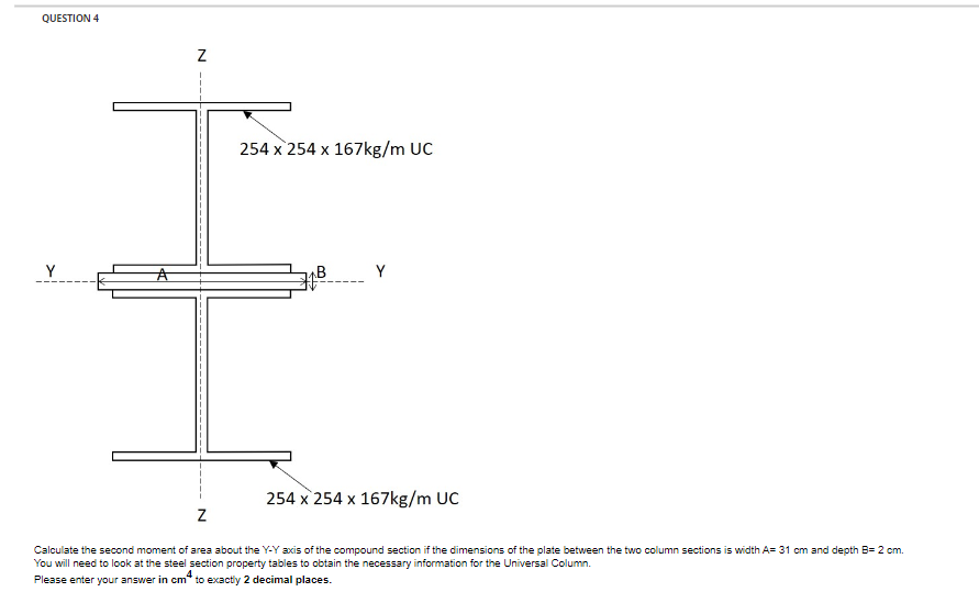 Solved Calculate the second moment of area about the Y−Y | Chegg.com