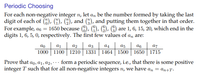 Solved Periodic Choosing For each non-negative integer n, | Chegg.com
