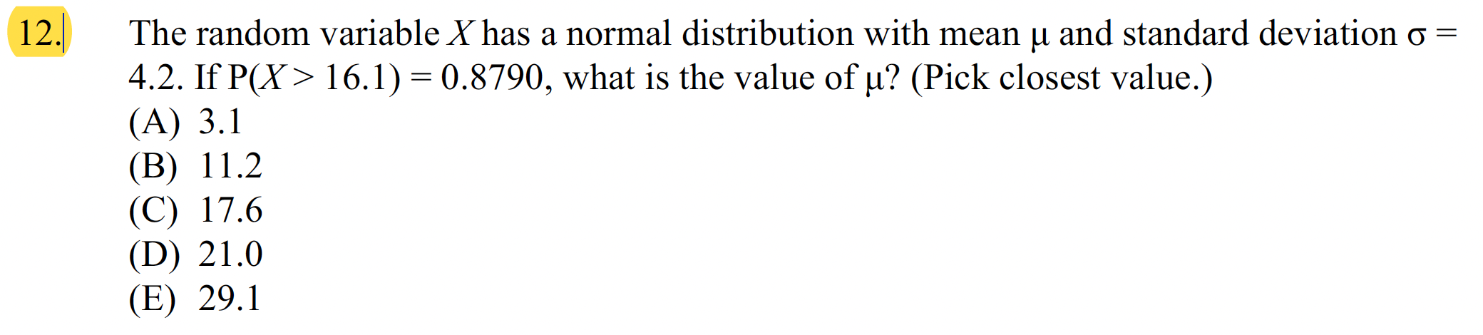 Solved The random variable X has a normal distribution with | Chegg.com