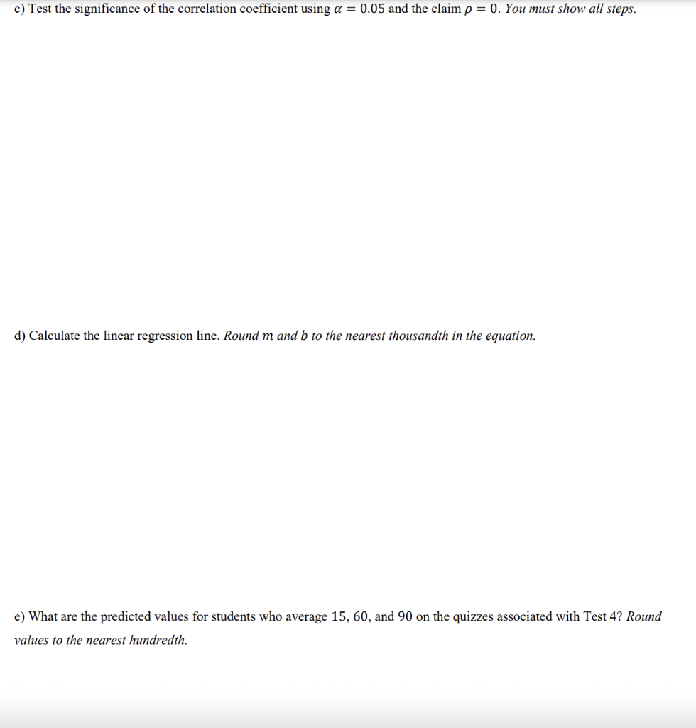 Solved a) Fill in the table below to find the summations | Chegg.com