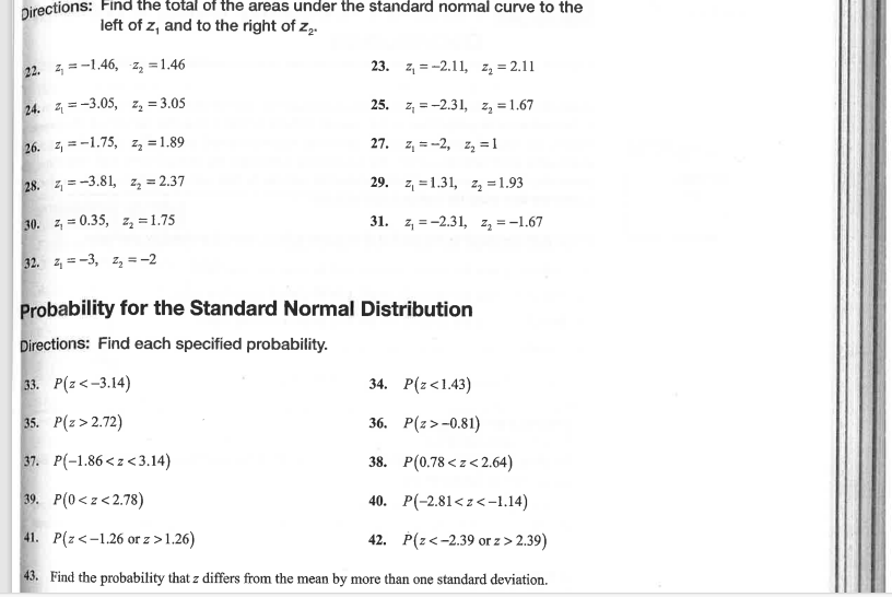 Directions: Find the total of the areas under the | Chegg.com
