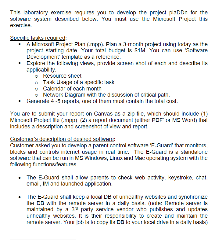 Solved This laboratory exercise requires you to develop the | Chegg.com