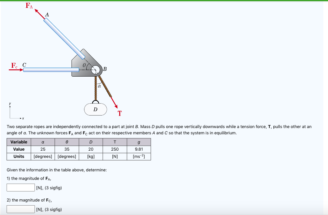 Solved Two separate ropes are independently connected to a | Chegg.com