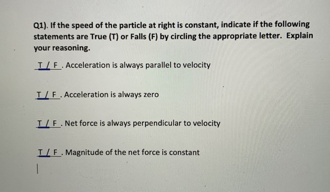 Q1). If the speed of the particle at right is | Chegg.com