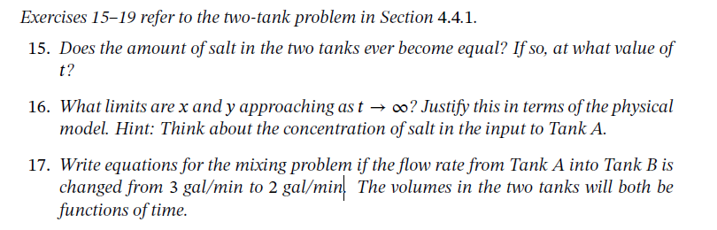 Solved A two-compartment mixing problem is shown in Figure | Chegg.com