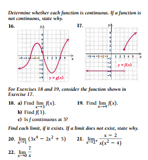 Solved Determine whether each function is continuous. If a | Chegg.com