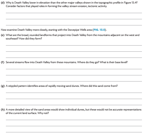 Solved FIGURE 13.4 Topographic overview and profile of | Chegg.com