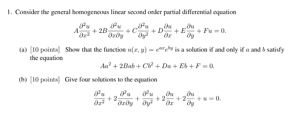 Solved 1. Consider the general homogeneous linear second | Chegg.com