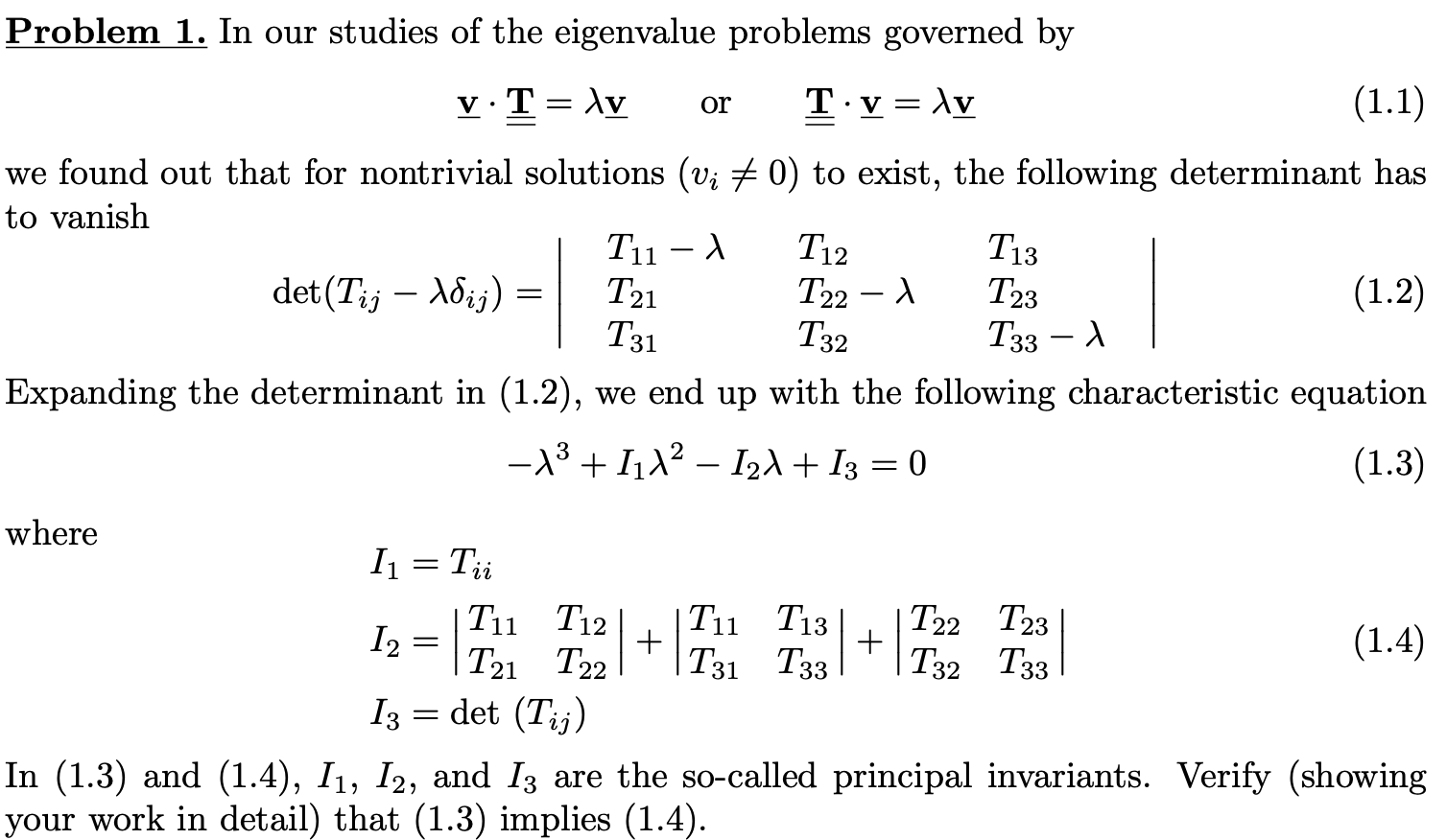 Solved Problem 1. In our studies of the eigenvalue problems | Chegg.com