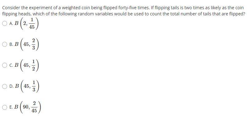 Solved Consider the experiment of a weighted coin being | Chegg.com