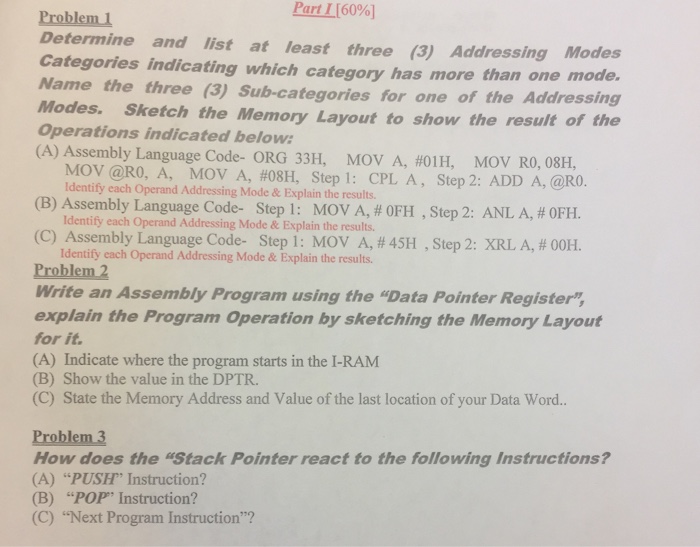 Solved Determine and list at least three (3) Addressing | Chegg.com