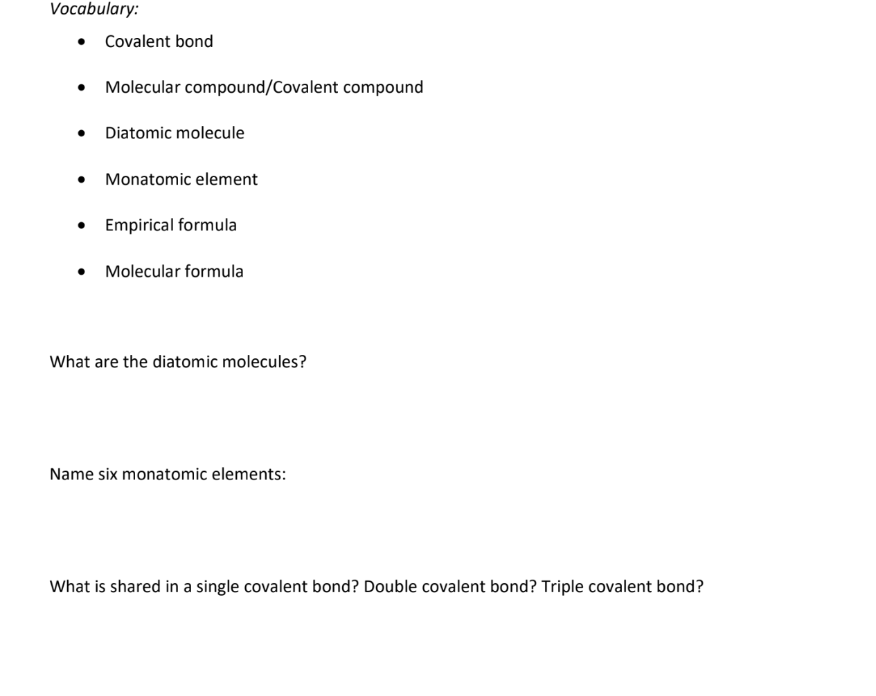 Solved - Covalent bond - Molecular compound/Covalent | Chegg.com