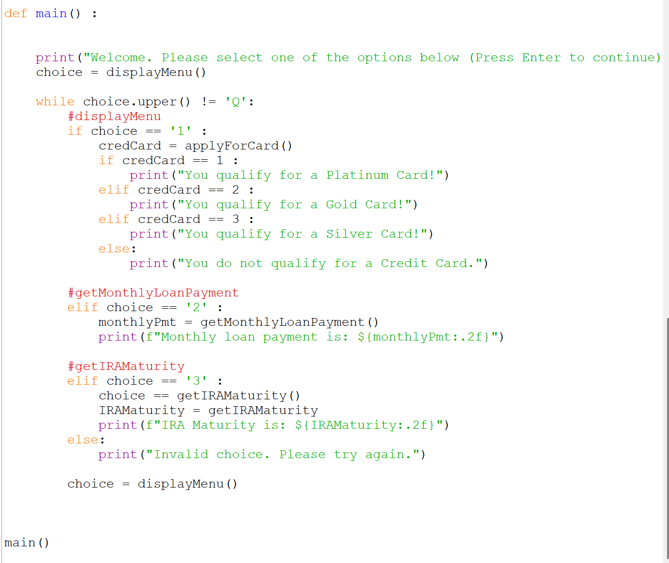 Solved import math naxInterest =0.185 \#global variable def | Chegg.com