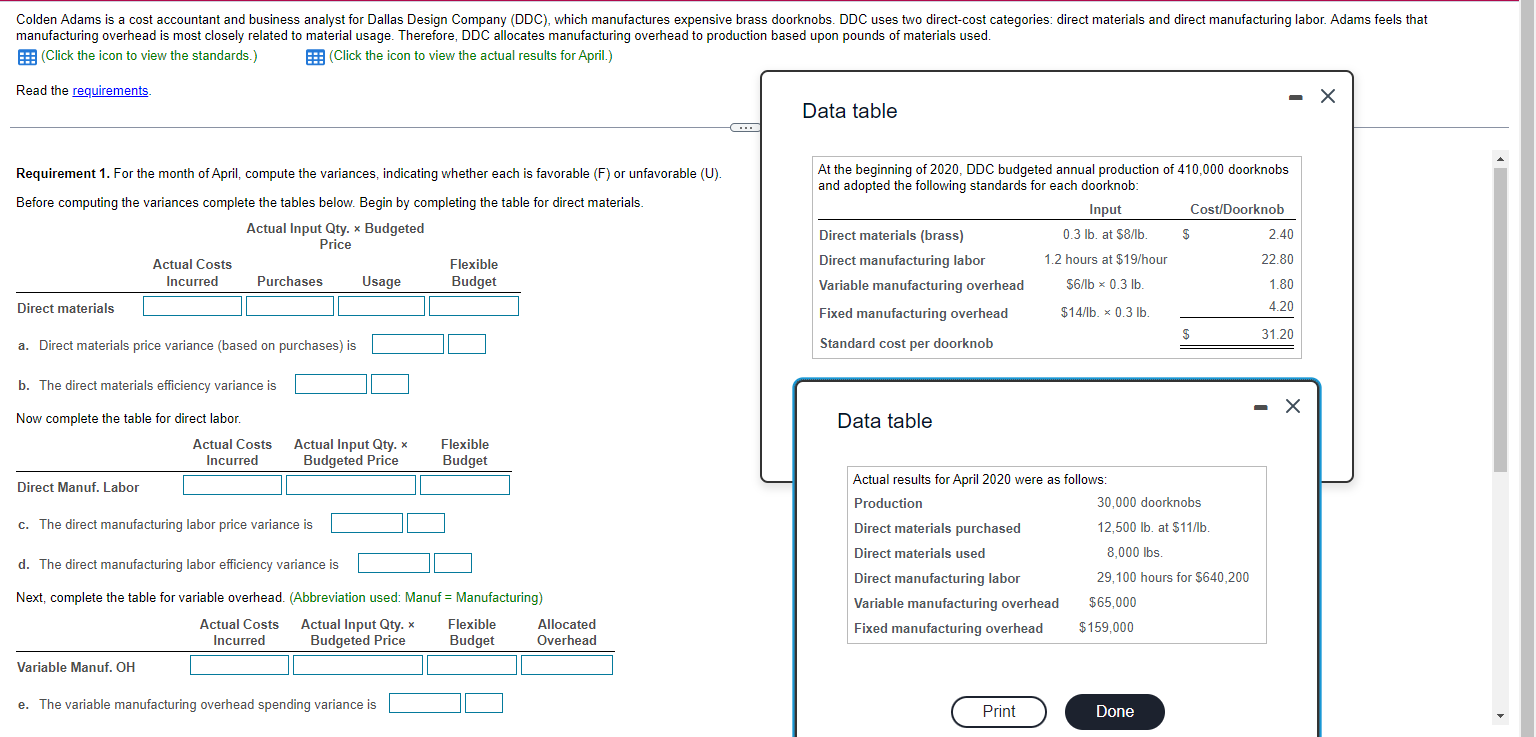 Solved Colden Adams is a cost accountant and business | Chegg.com