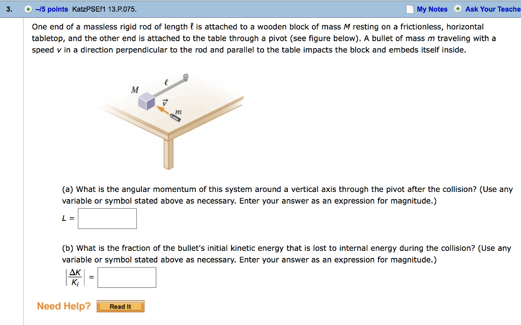 Solved 3. 15 points KatzPSEf1 13.P.075 My Notes Ask Your | Chegg.com Solved 3. 15 points KatzPSEf1 13.P.075 My Notes Ask Your | Chegg.com