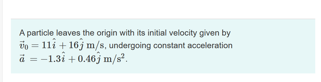 Solved a) When does the particle cross the y axis?b) | Chegg.com