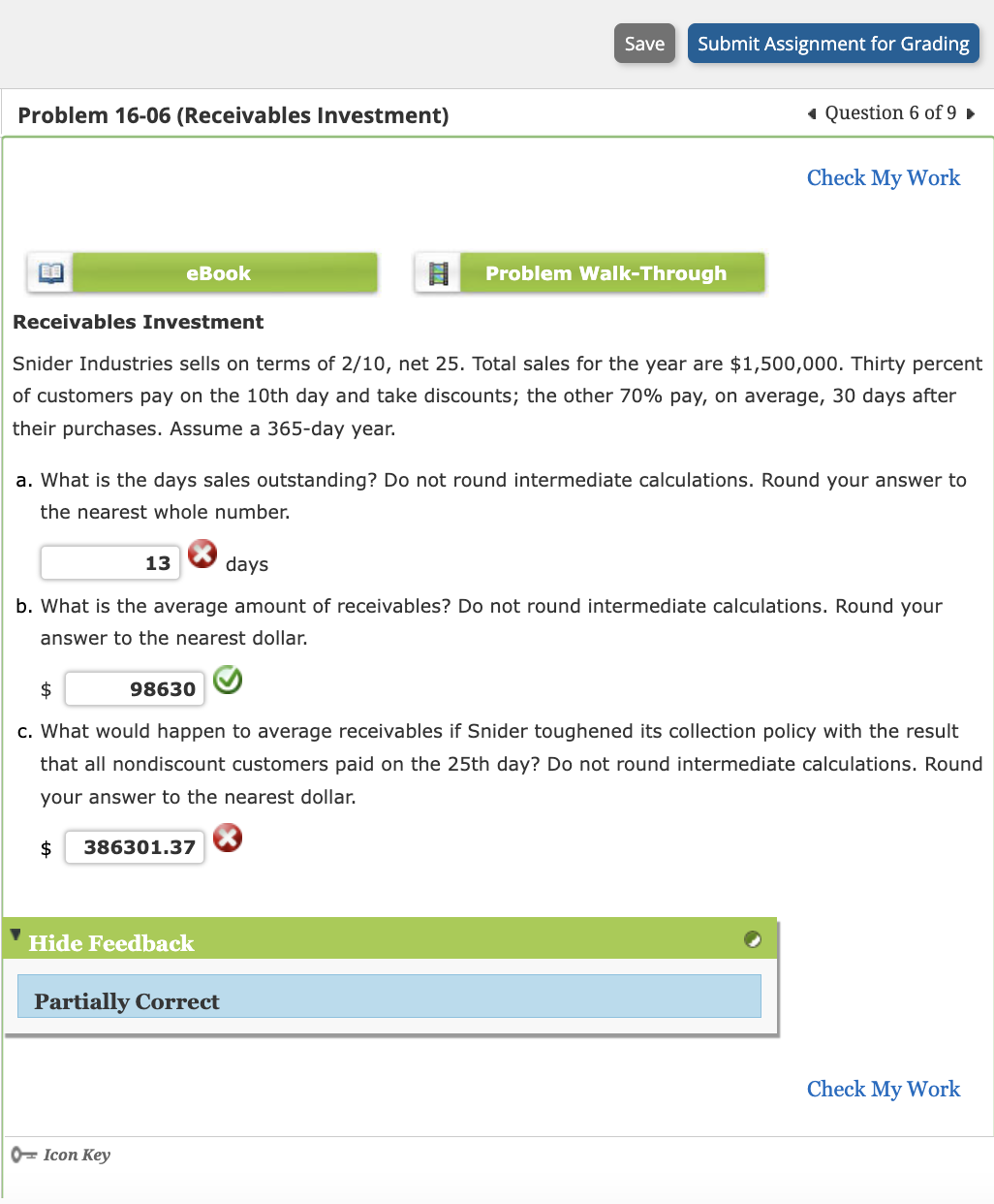 Solved Problem 16-06 (Receivables Investment) 4 Question 6 | Chegg.com