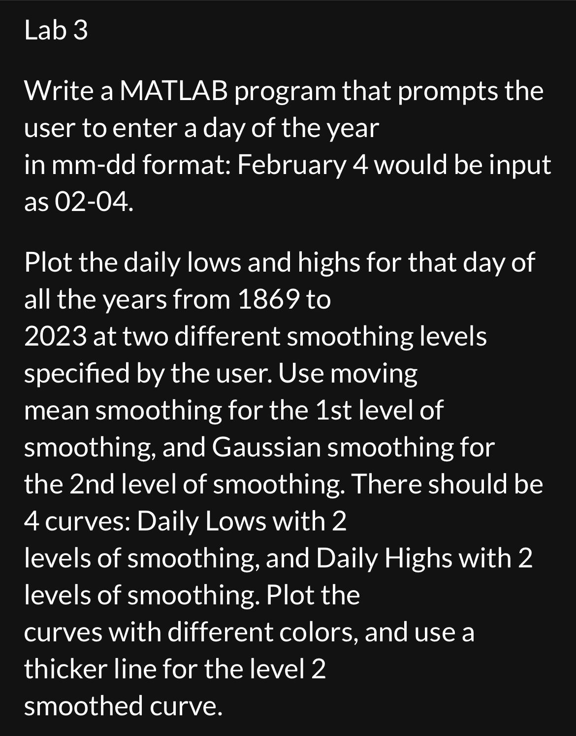 Solved Lab 3 ﻿Label the x ﻿axis with the years. Don't | Chegg.com