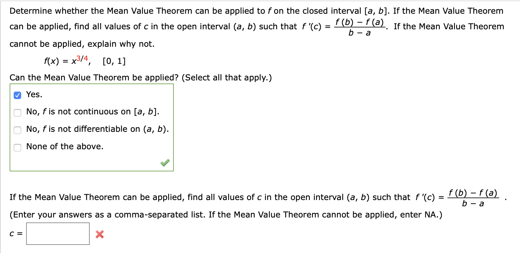 Solved Determine whether the Mean Value Theorem can be | Chegg.com