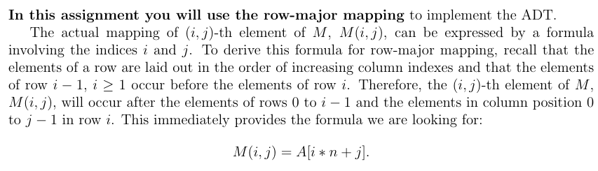 Solved A m×n matrix is a two-dimensional array with m rows | Chegg.com