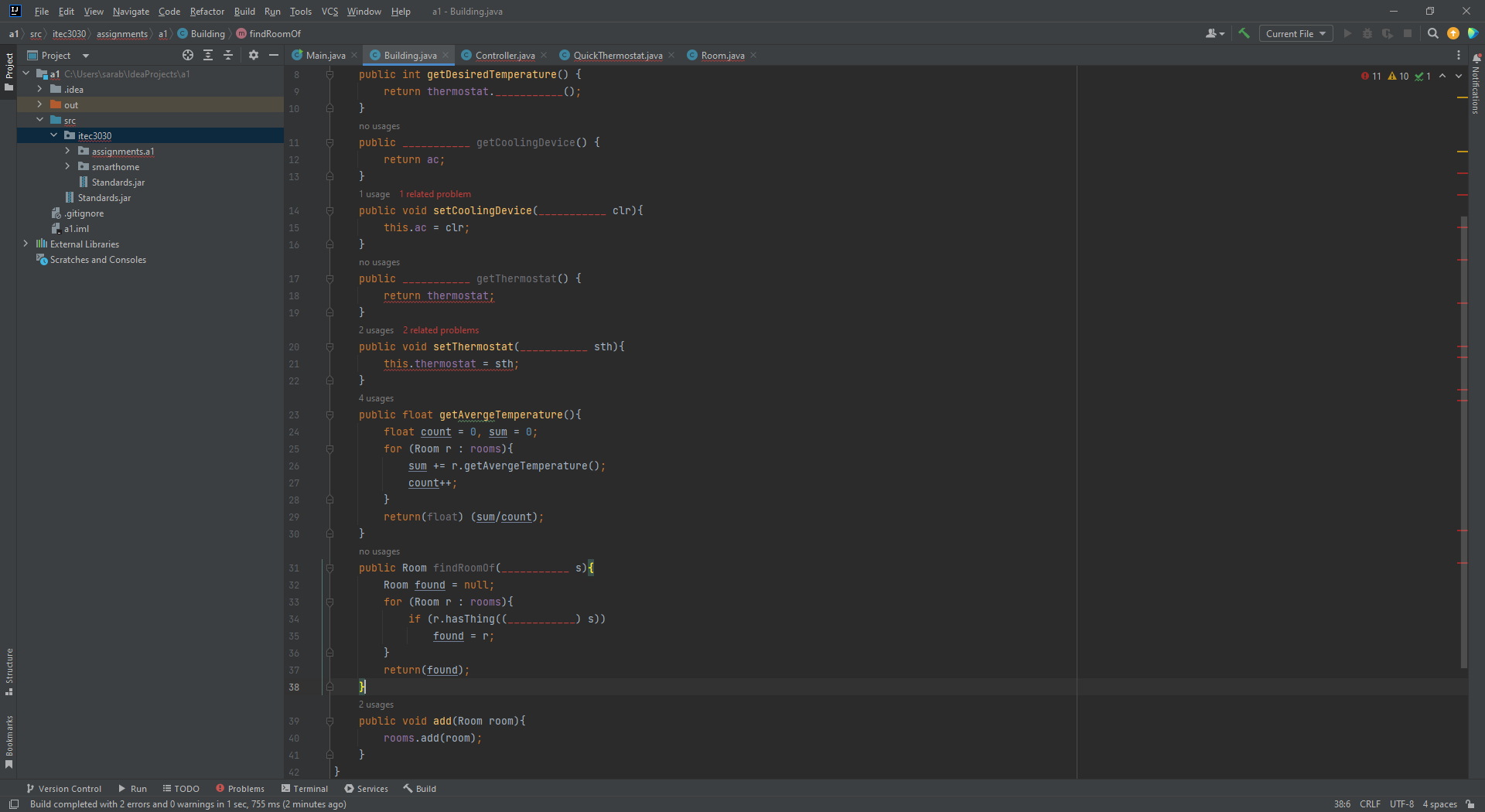 Solved c) itec3030>assignments > a 1 (C) Main >⊙p C) | Chegg.com