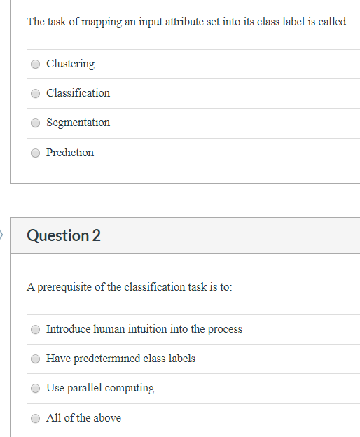 Solved The task of mapping an input attribute set into its | Chegg.com