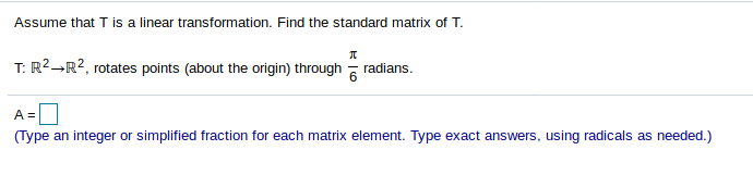 Solved Assume that T is a linear transformation. Find the | Chegg.com