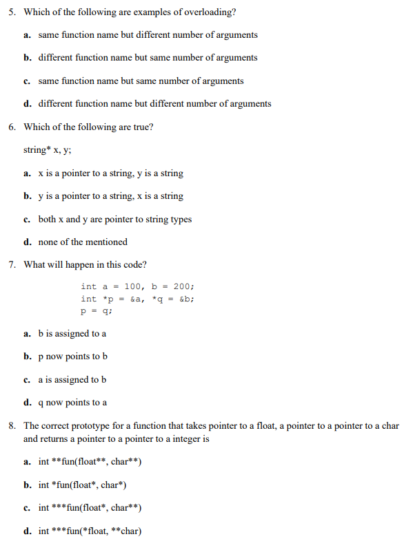 Solved 5. Which of the following are examples of | Chegg.com