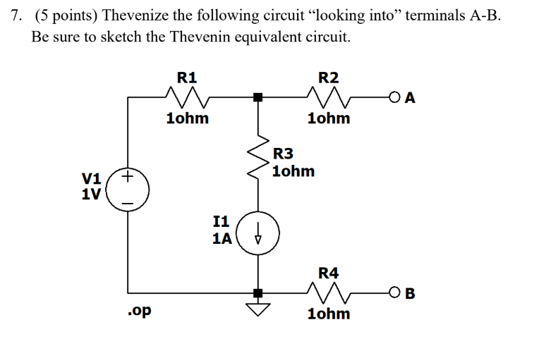 Solved 7. ( 5 points) Thevenize the following circuit | Chegg.com