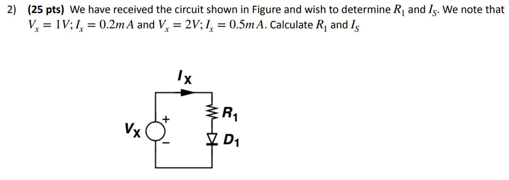 Solved by an EXPERT R1 ﻿and IS. We ﻿note thatVx=1V;Ix=0.2mA ﻿and | Chegg.com