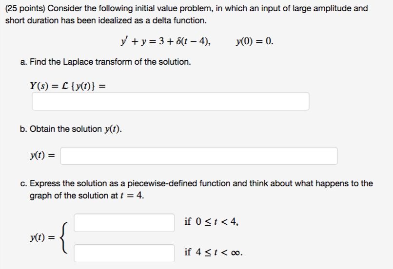 Solved (25 points) Consider the following initial value | Chegg.com