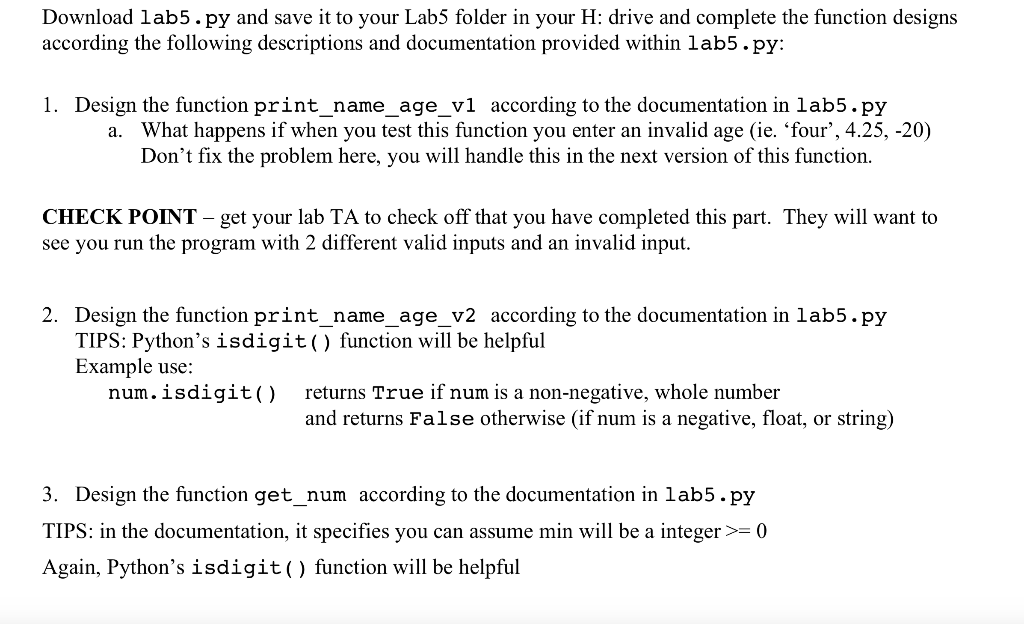 Solved Download lab5.py and save it to your Lab5 folder in | Chegg.com