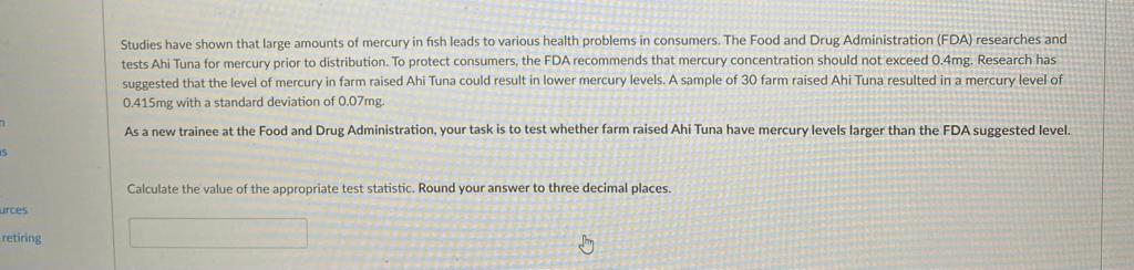 Solved Studies have shown that large amounts of mercury in | Chegg.com