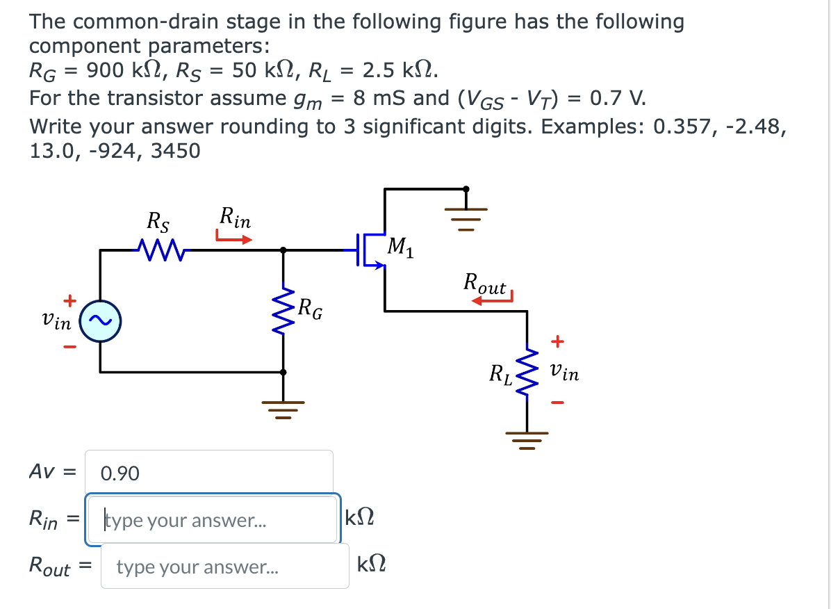 Solved by an EXPERT The common-drain stage in ﻿the following figure has ...