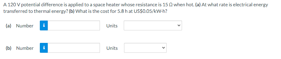 Solved A 120 V potential difference is applied to a space | Chegg.com
