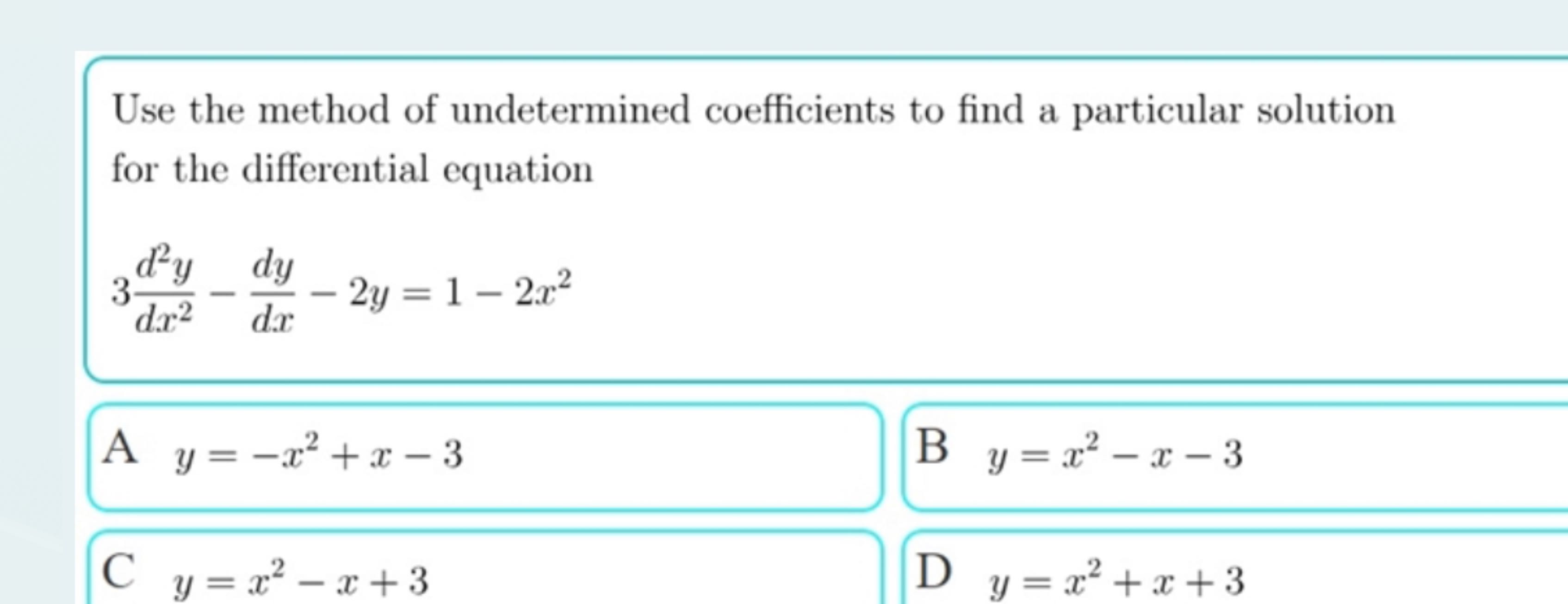 Use the method of undetermined coefficients to find a | Chegg.com