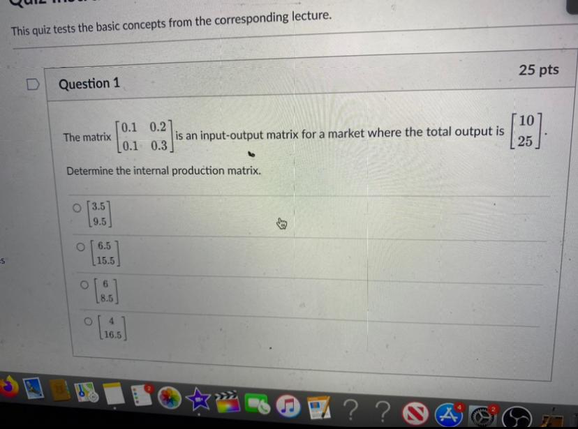 Solved This quiz tests the basic concepts from the | Chegg.com