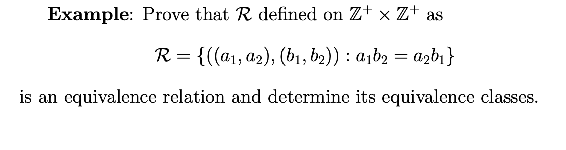 Solved Example Prove That R Defined On Z×zas 