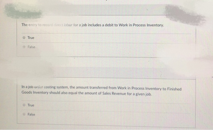 Solved The entry to record direct labor for a job includes a | Chegg.com