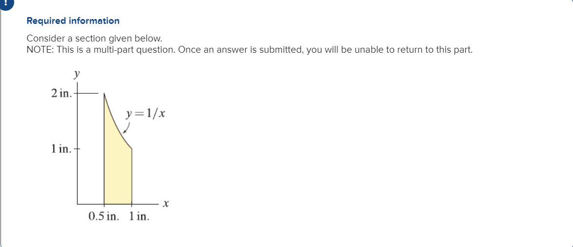 Solved Required information Consider a section given below. | Chegg.com