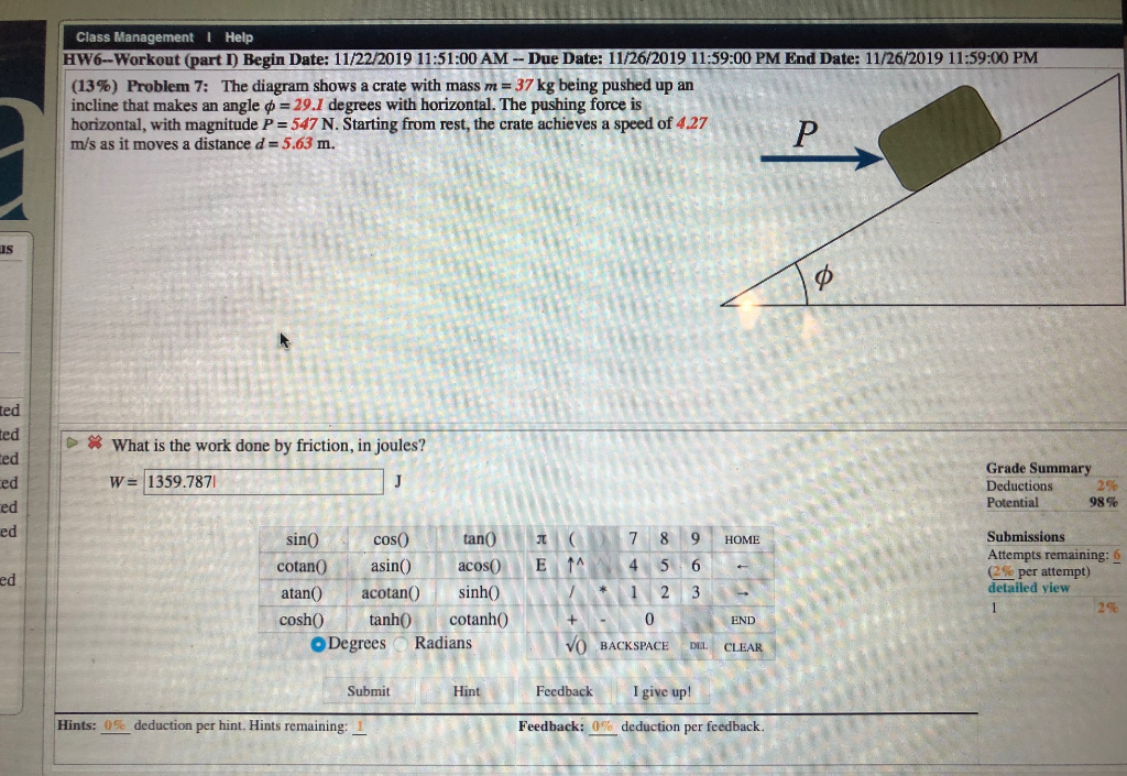 Solved Class Management Help HW6-Workout (part I) Begin | Chegg.com