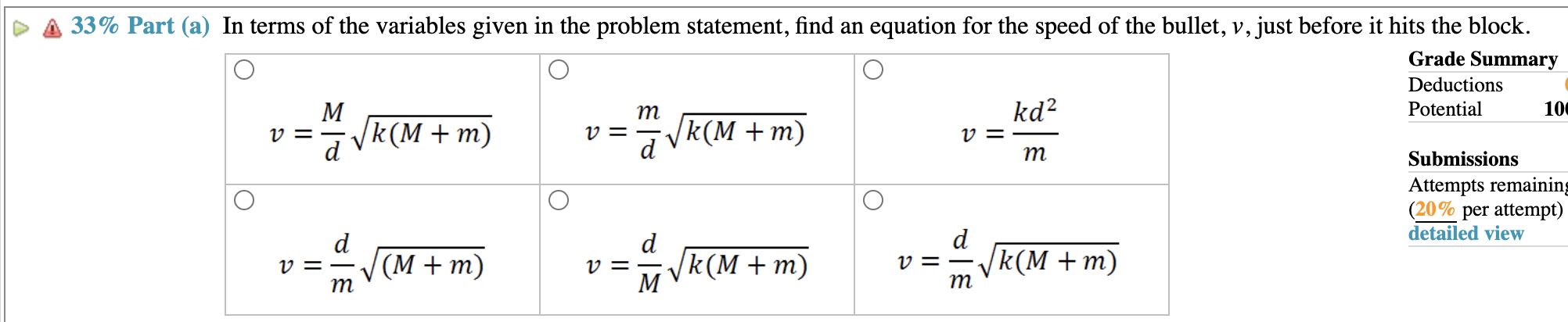 Solved (7\%) Problem 6: A massless spring, with force | Chegg.com