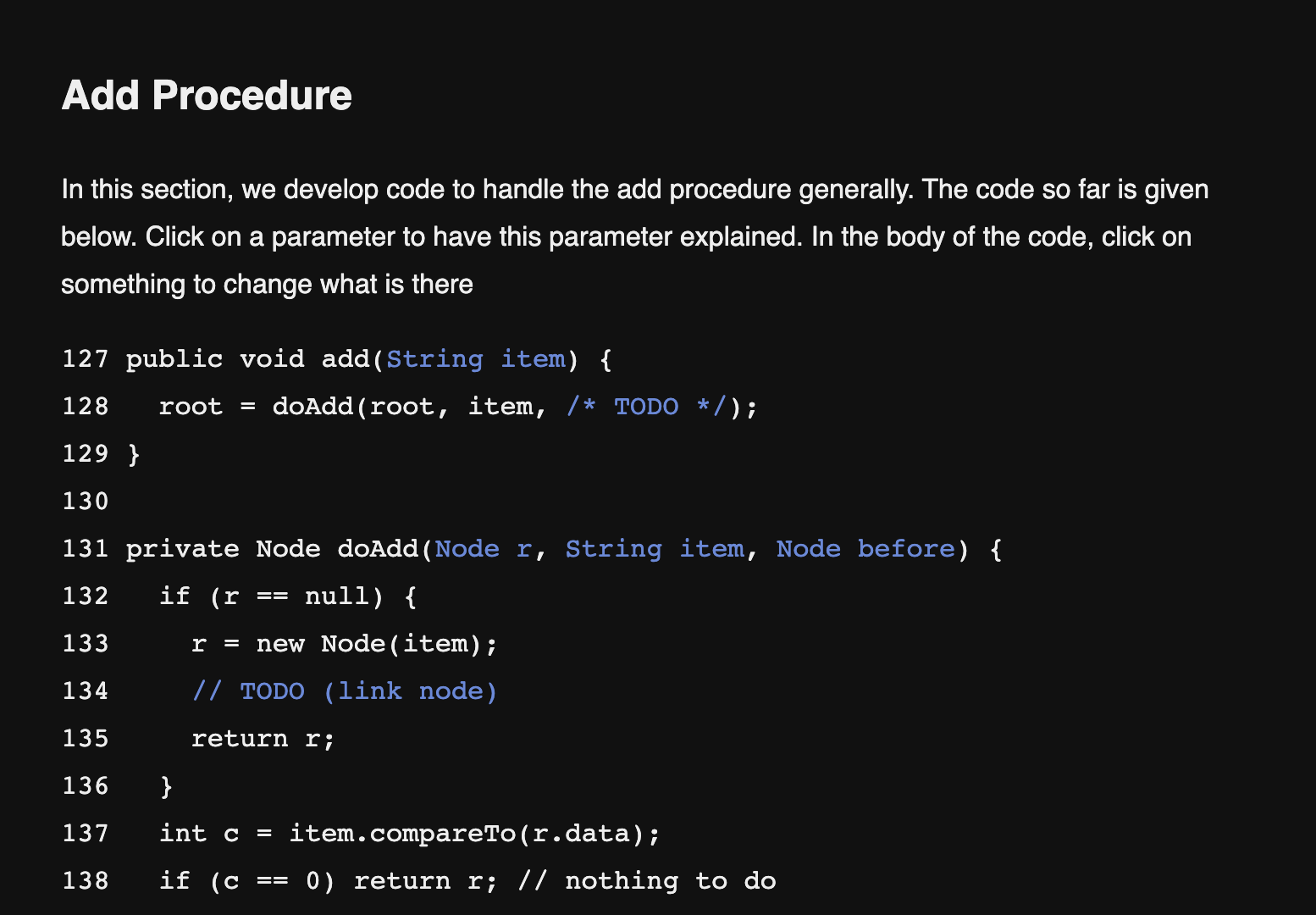 Solved Add Procedure In this section, we develop code to | Chegg.com