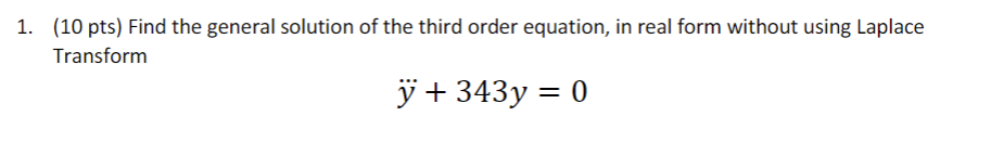 Solved Find the general solution of the third order | Chegg.com